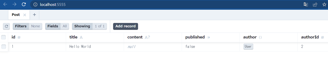 【NodeJS】PrismaやTypeScriptを使ってデータを操作する